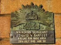 Photograph of the final resting place of Barfoot, Edward William - The ...