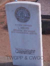 Photograph of the final resting place of Milne, Learmonth - The War ...