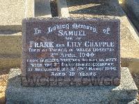 Photograph of the final resting place of Chapple, Samuel - The War ...