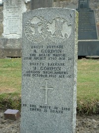 Photograph of the final resting place of Gordon, Alexander - The War ...