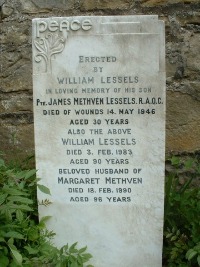 Photograph of the final resting place of Lessels, James - The War ...