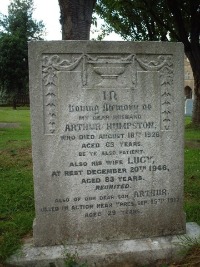 Photograph of the final resting place of Humpston, Arthur - The War ...